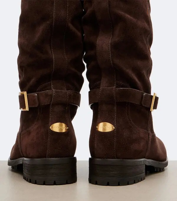 JIMMY CHOO Suede Over-the-knee Boots - Brown