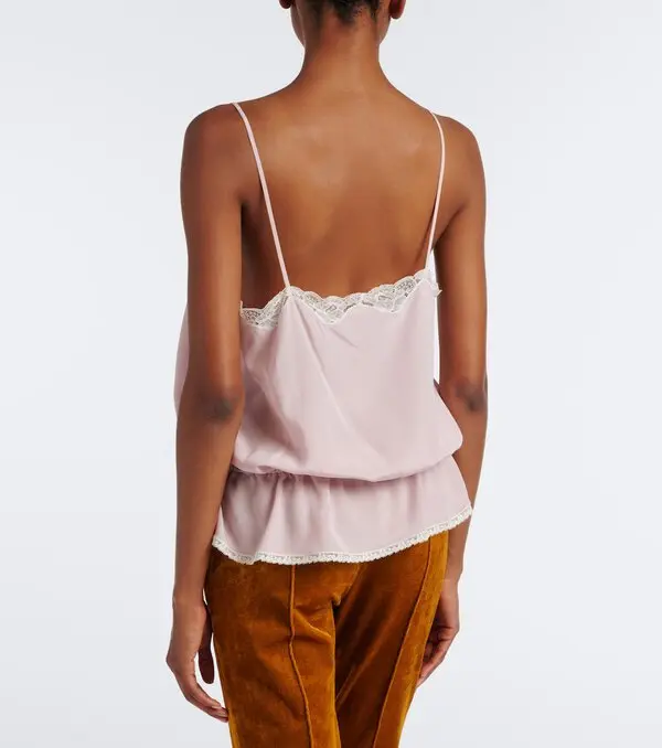Chloé Lace-trimmed Silk Camisole