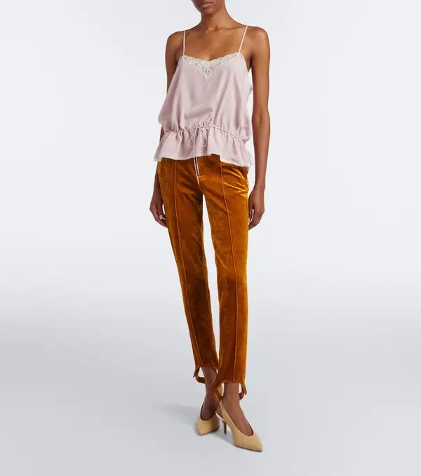 Chloé Lace-trimmed Silk Camisole
