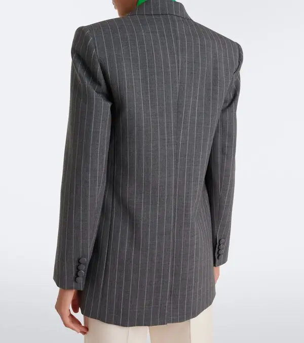 Valentino Garavani Pinstripe Virgin Wool Double-breasted Blazer