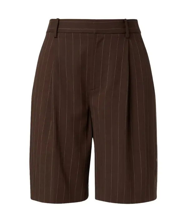 Ralph Lauren Striped Wool Shorts - Brown