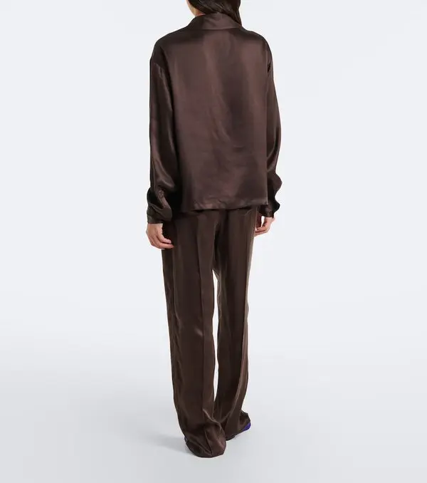 TOM FORD Silk Satin Straight Leg Pants