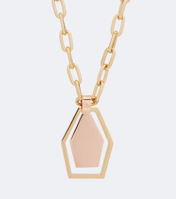La DoubleJ Swinging Portal Necklace - Gold