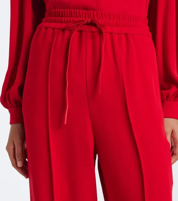 Valentino Garavani Cady Couture Wide-leg Silk Pants - Red