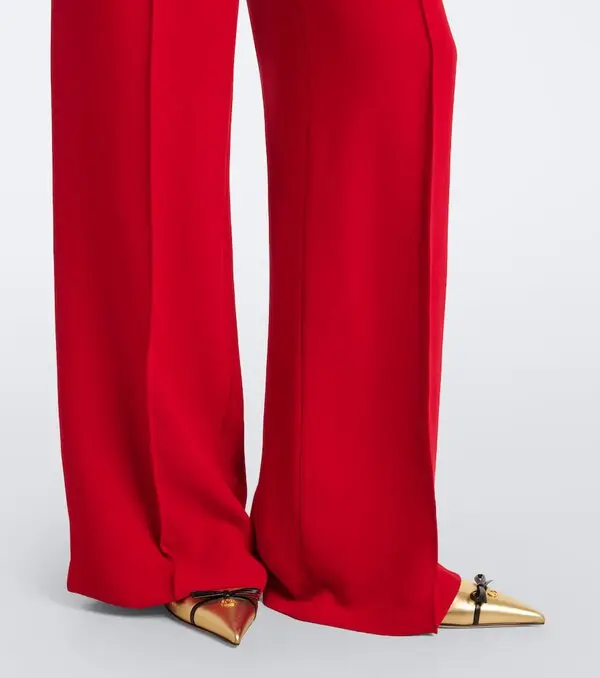 Valentino Garavani Cady Couture Wide-leg Silk Pants - Red