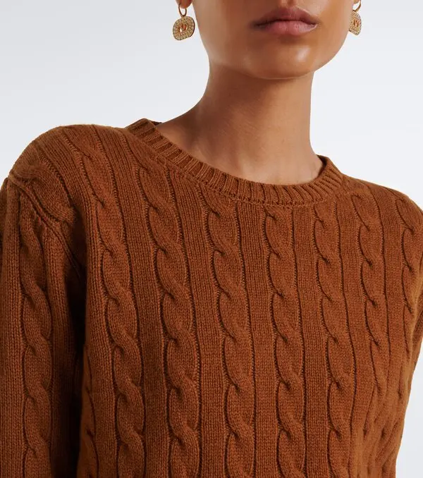 Valentino Garavani Vlogo Cable-knit Cashmere Sweater