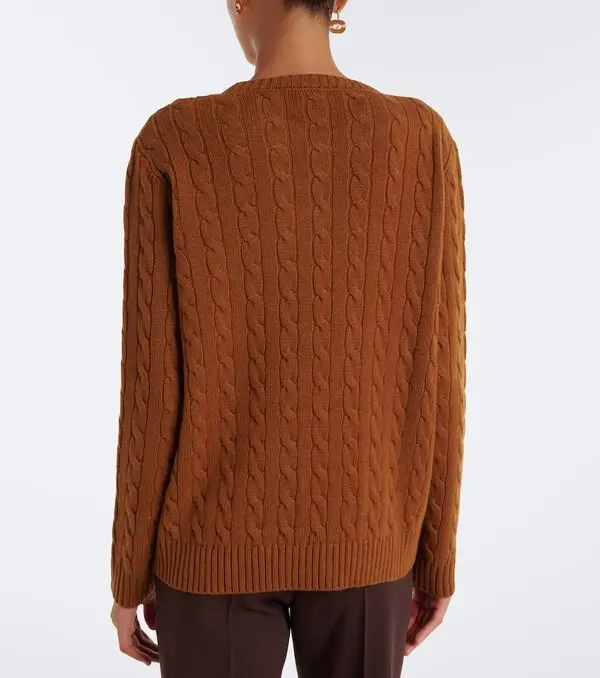 Valentino Garavani Vlogo Cable-knit Cashmere Sweater