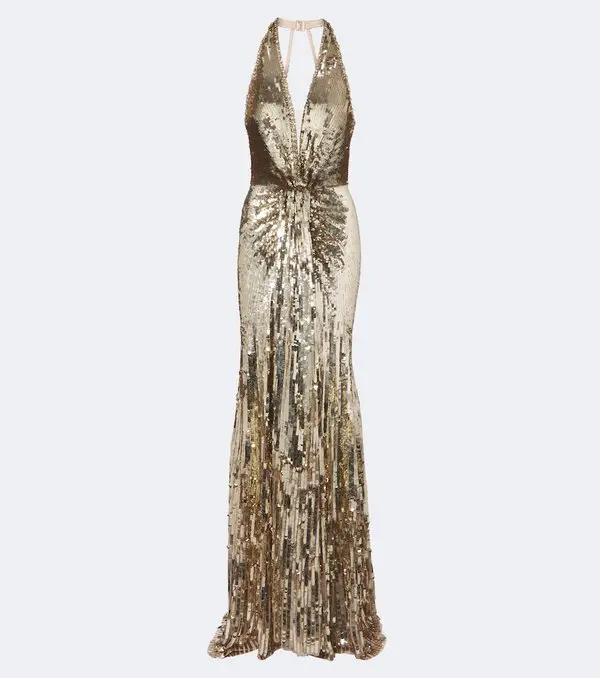 Jenny Packham Lisette Embellished Gown - Gold
