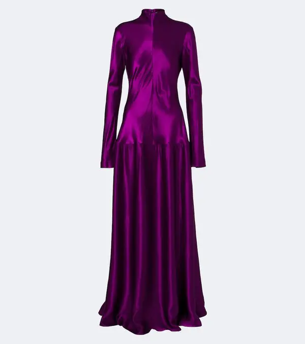 FFORME Satin Maxi Dress - Purple