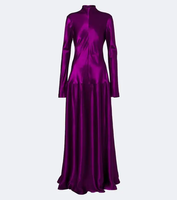 FFORME Satin Maxi Dress - Purple