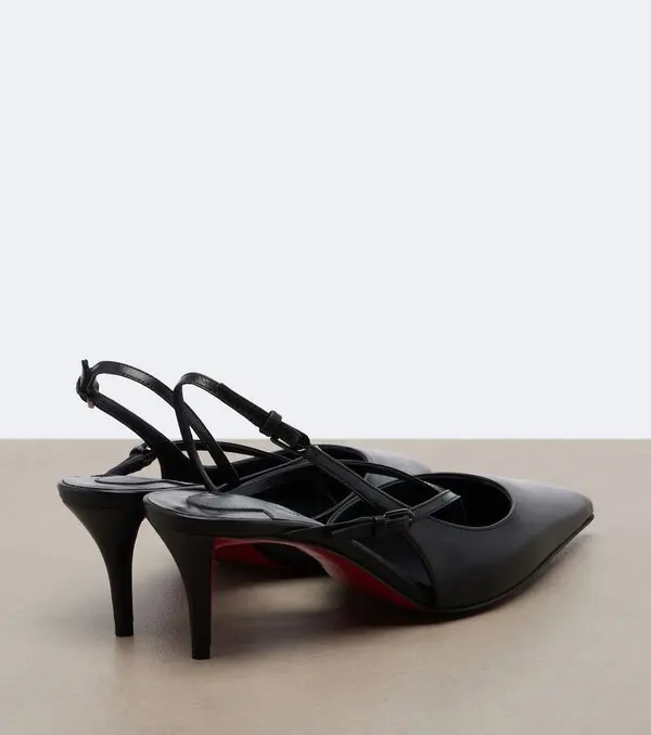 CHRISTIAN LOUBOUTIN Miss Z Leather Slingback Pumps