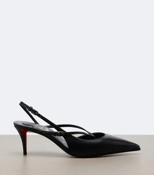 CHRISTIAN LOUBOUTIN Miss Z Leather Slingback Pumps