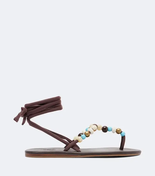 ANCIENT GREEK SANDALS Katia Beaded Thong Sandals