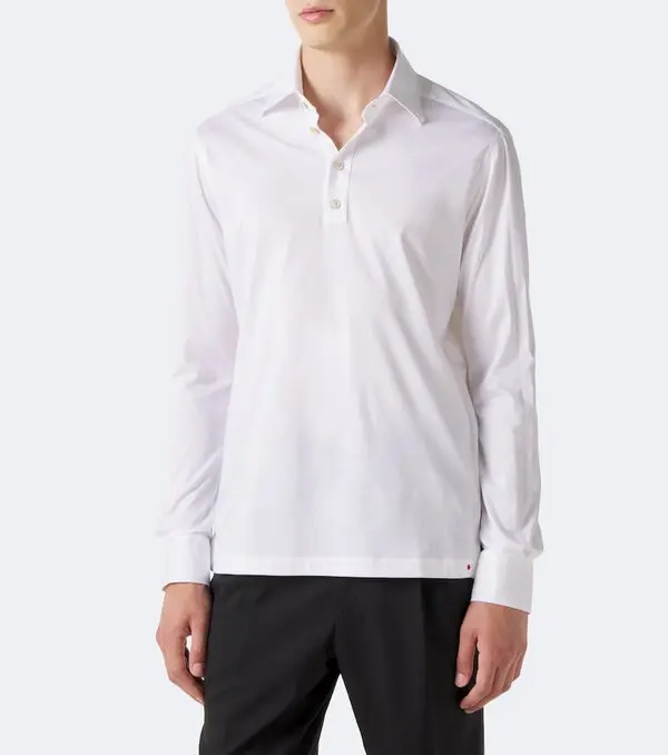 Kiton Cotton Poplin Polo Top