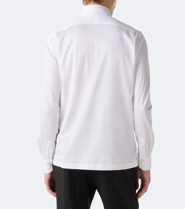 Kiton Cotton Poplin Polo Top