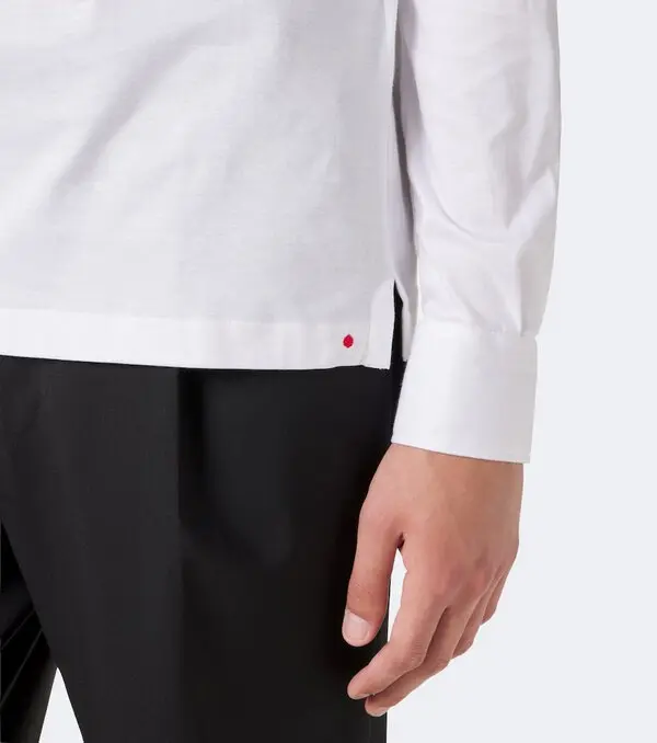 Kiton Cotton Poplin Polo Top
