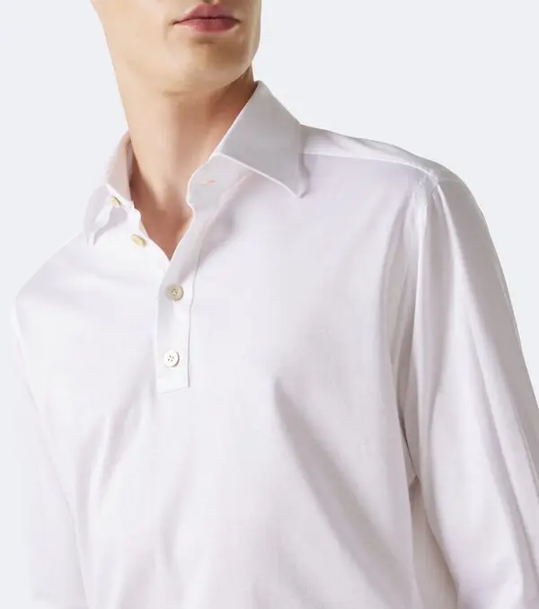Kiton Cotton Poplin Polo Top