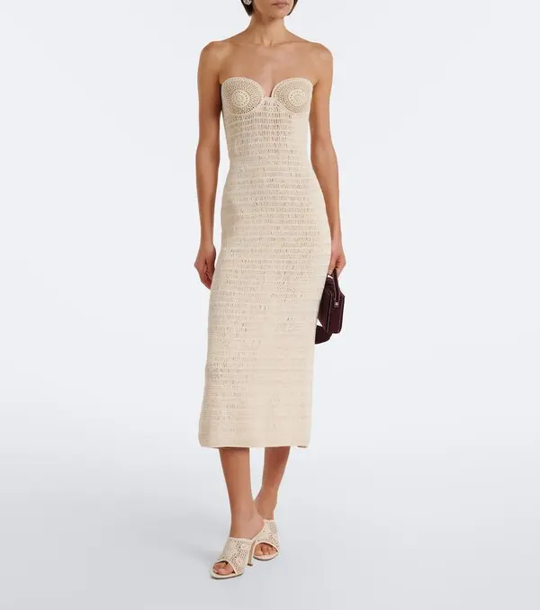 Magda Butrym Crochet Cotton Corset Dress