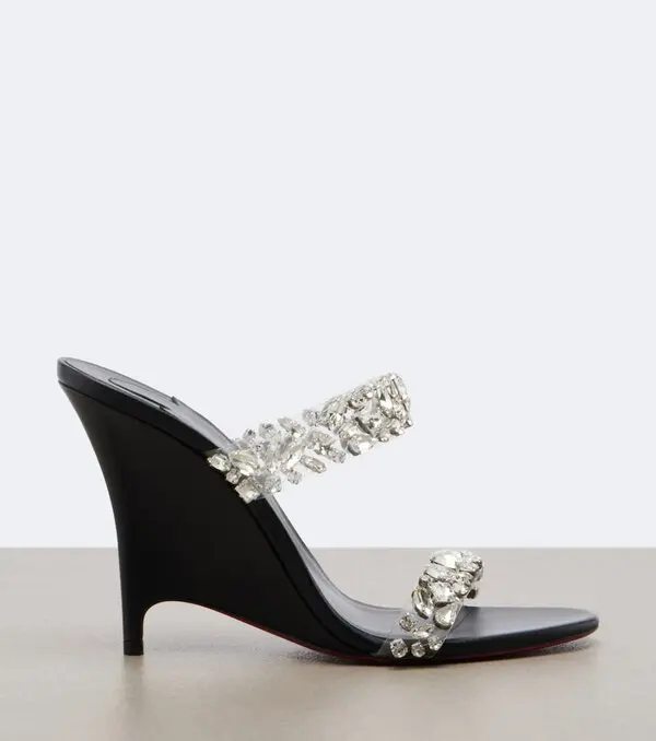 CHRISTIAN LOUBOUTIN Embellished Wedge Sandals