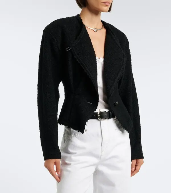 Isabel Marant Étoile Suna Bouclé Jacket - Black