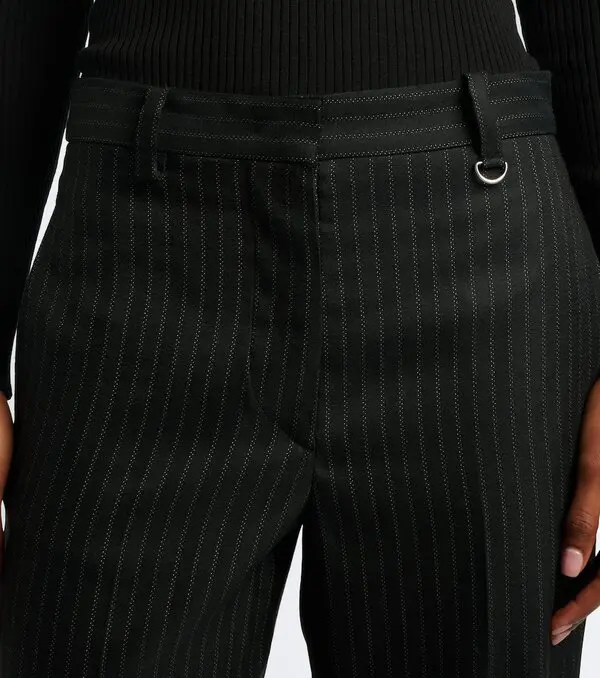 Isabel Marant Étoile Noanda Wool-blend Pinstriped Straight-leg Pants
