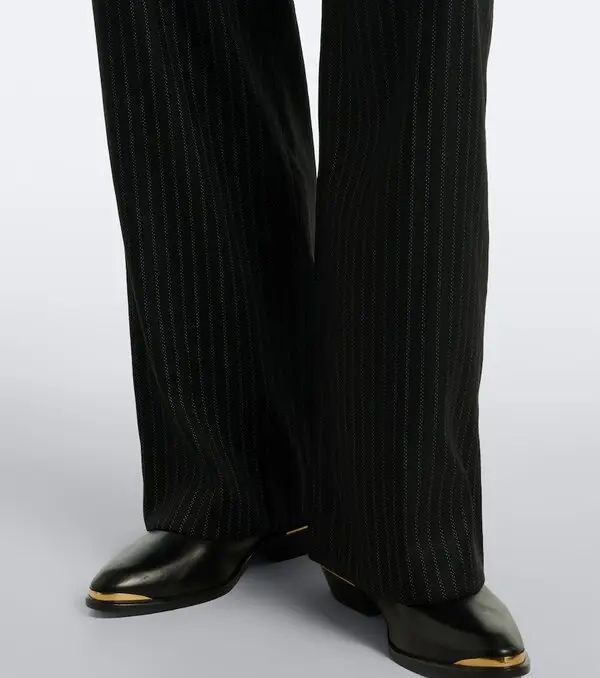Isabel Marant Étoile Noanda Wool-blend Pinstriped Straight-leg Pants