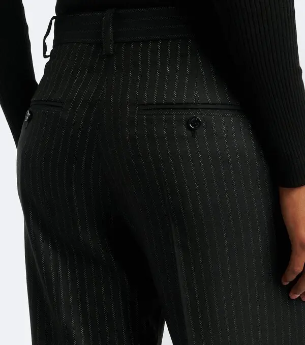 Isabel Marant Étoile Noanda Wool-blend Pinstriped Straight-leg Pants