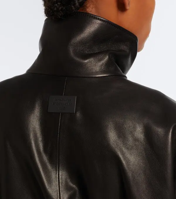 Acne Studios Leather Bomber Jacket