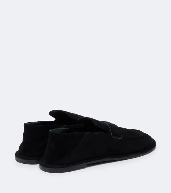 A.emery Clarence Suede Penny Loafers - Black