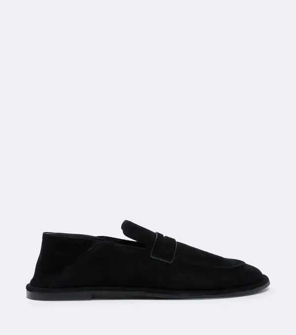 A.emery Clarence Suede Penny Loafers - Black
