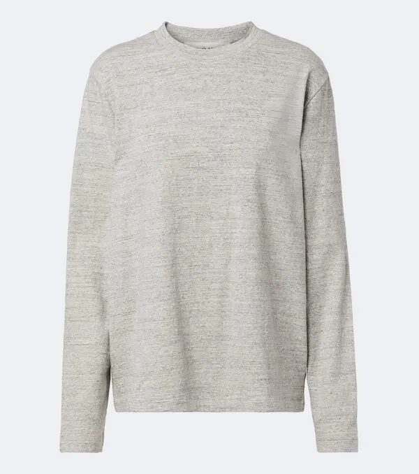 RÓHE Mouliné Cotton Jersey T-shirt - Grey