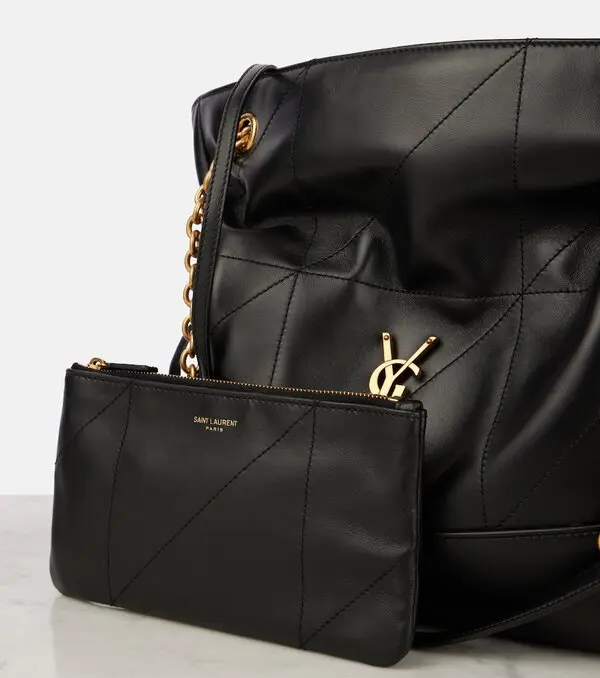 Saint Laurent Jamie Small Leather Tote Bag - Black