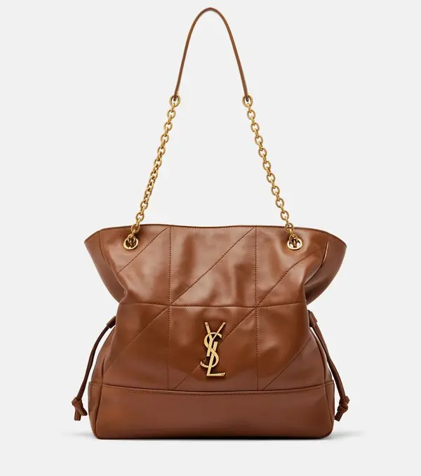Saint Laurent Jamie Small Leather Tote Bag - Brown
