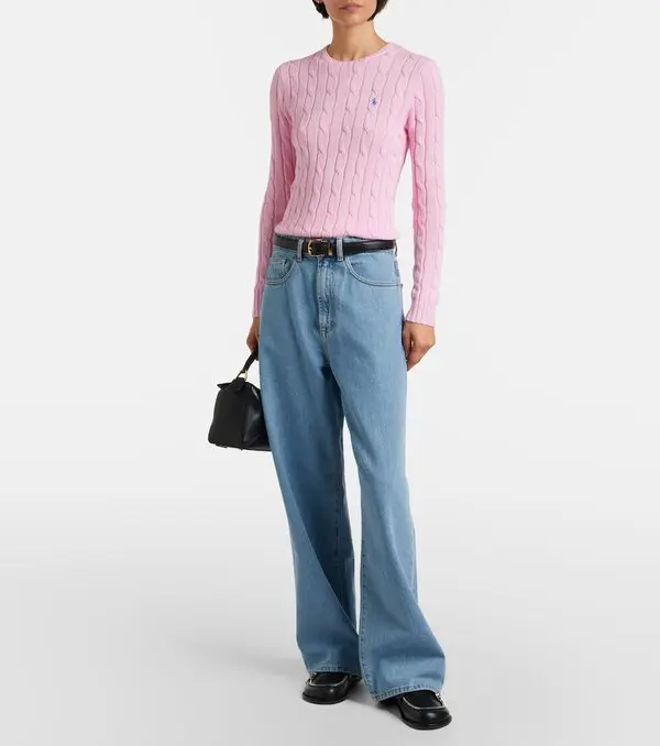 Polo Ralph Lauren Cable-knit Cotton Sweater - Pink