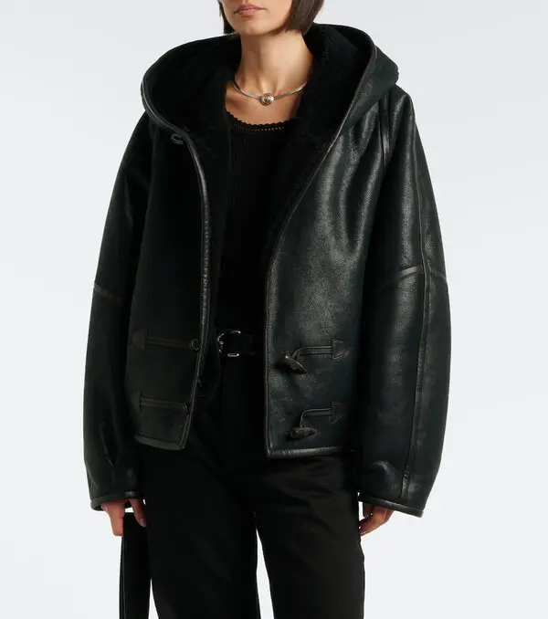 Isabel Marant Étoile Amiel Hooded Leather Jacket