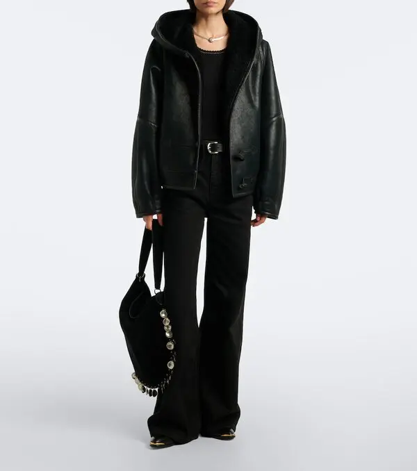 Isabel Marant Étoile Amiel Hooded Leather Jacket