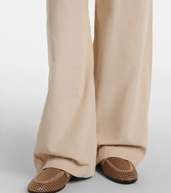 Brunello Cucinelli Cotton-blend Corduroy Wide-leg Pants