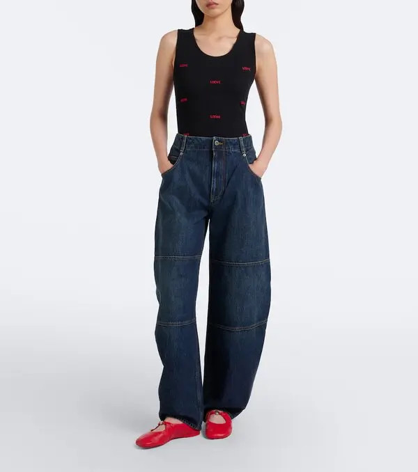 Loewe Faded Barrel-leg Jeans
