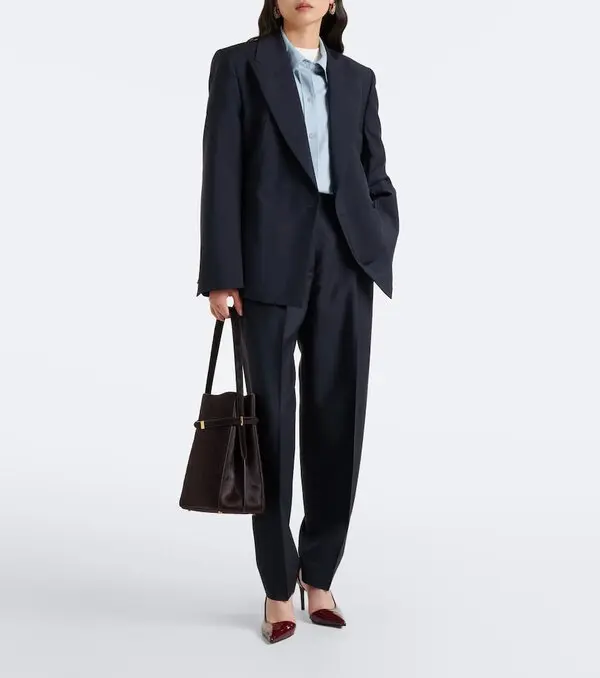 RÓHE Daria Wool And Mohair Pants - Blue