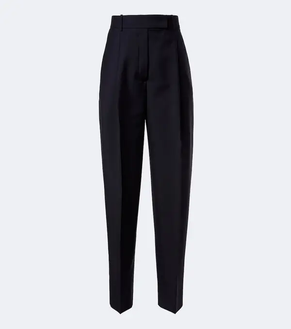 RÓHE Wool And Mohair Pants - Blue