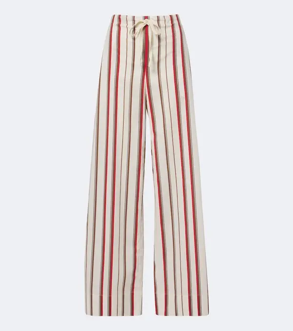SIR. Alva Striped Cotton Wide-leg Pants - Multicoloured
