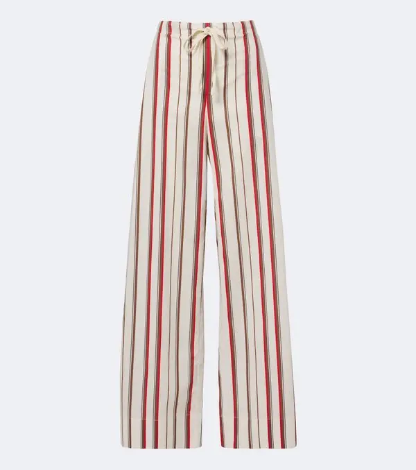 SIR. Cotton Wide-leg Pants - Red