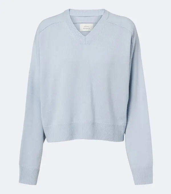 Loulou De Saison Anzor Cropped Cashmere Sweater - Blue