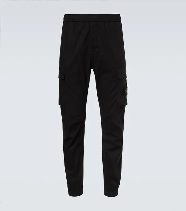 Stone Island Cotton-blend Cargo Pants - Black