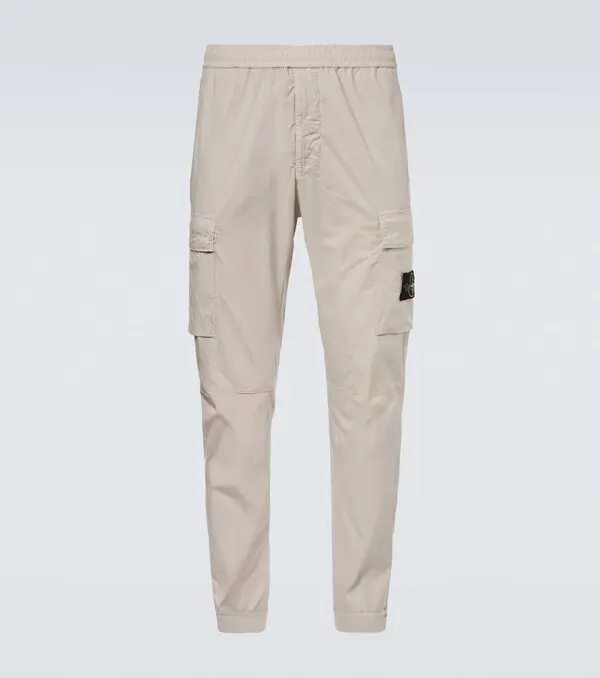 Stone Island Cotton-blend Cargo Pants - Grey