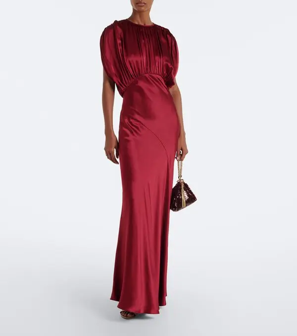 JIMMY CHOO Callie Medium Sequin Clutch - Burgundy