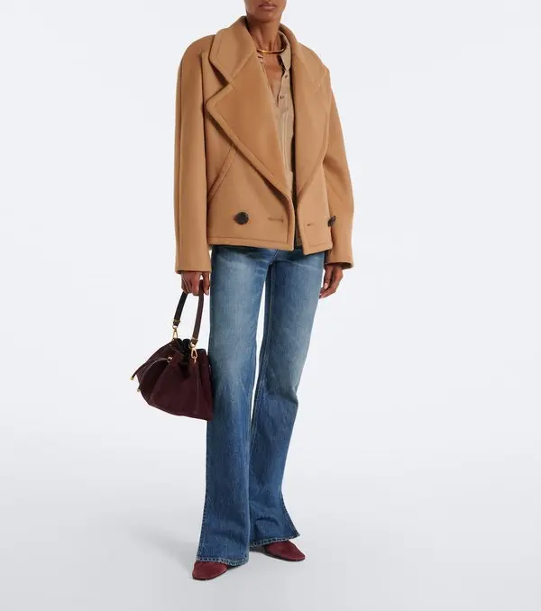 JIMMY CHOO Bon Bon Medium Suede Bucket Bag