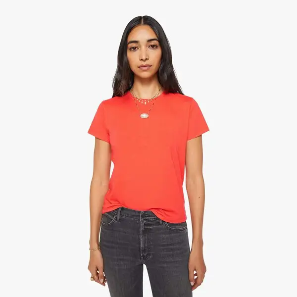 MOTHER The Lil Goodie Goodie Mandarin T-shirt - Red