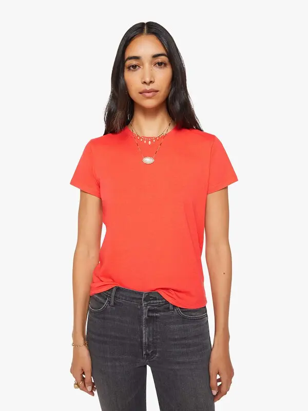 MOTHER The Lil Goodie Goodie Mandarin T-shirt - Red