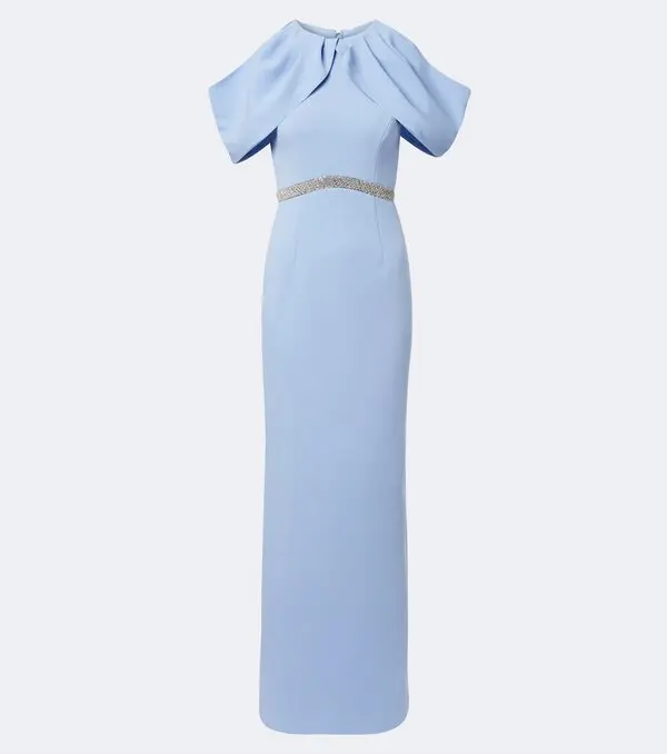Rebecca Vallance Embellished Crepe Gown